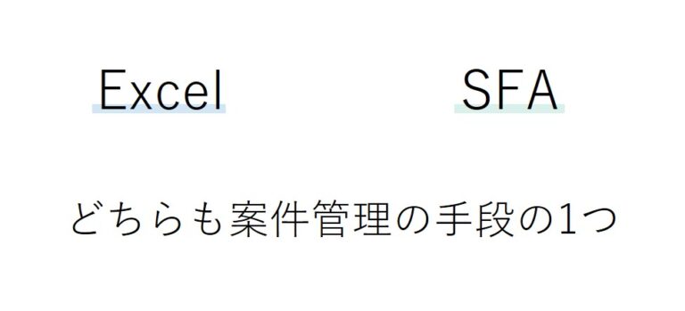 ExcelとSFAによる営業の案件管理の違いとは！？